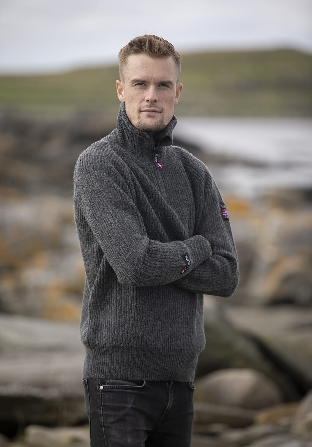 Viking Villmark Ullgenser m/glidelås - Koksgrå - Voksen - Viking Of Norway